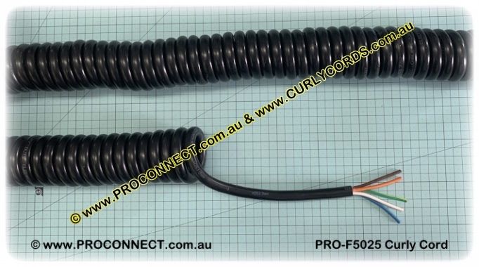 PRO-F5025 Curly Cord 1a | www.CURLYCORDS.com.au
